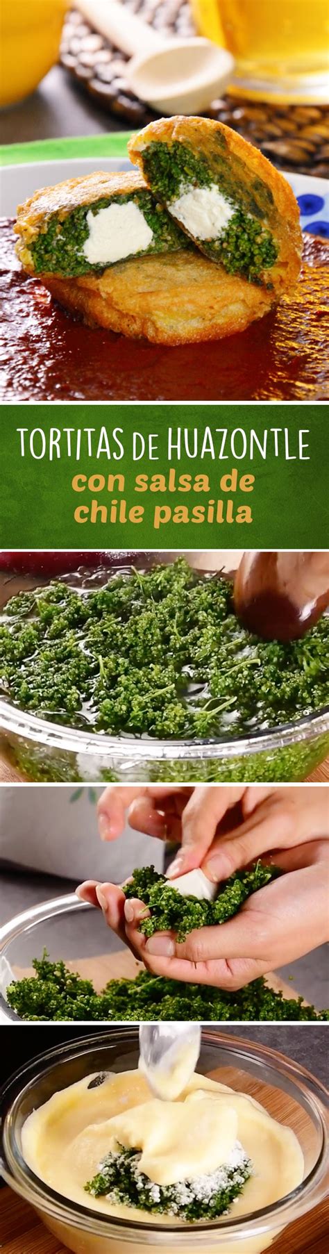 Tortitas De Huauzontle Con Salsa De Chile Pasilla Receta Recetas De