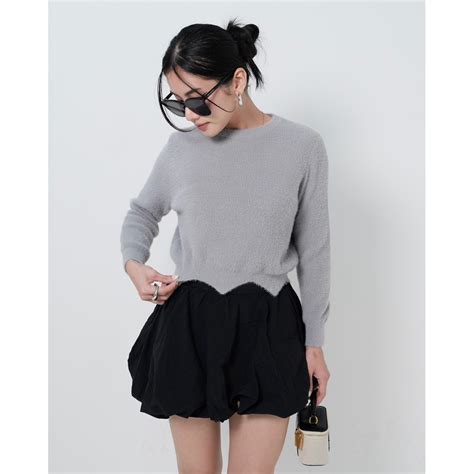 Jual By Nama Calla Crop Cardigan Atasan Crop Wanita Knit Crop