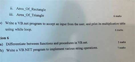 Solved Write A VB Net Program To Accept An Input From The Chegg