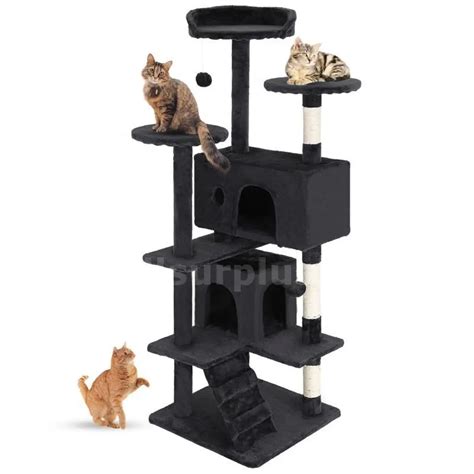 Fdw 54 Cat Tree Tower Dark Gray Multi Level Indoor Allsurplus Pittston