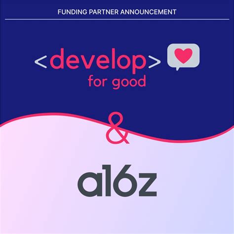 Develop For Good On Linkedin Were Thrilled To Share That Andreessen