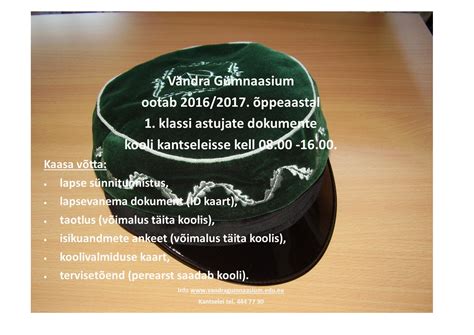 1 Klassi Lapsevanemad Vändra Gümnaasium