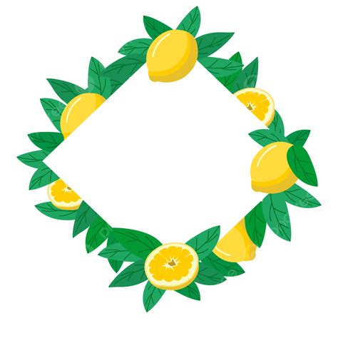 Cute Rhombus Creative Lemon Border Lemon Clipart Creative Clipart