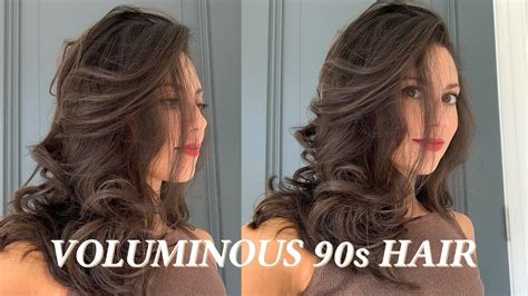 FLUFFY VOLUMINOUS 90S BLOWOUT HAIR TUTORIAL YouTube