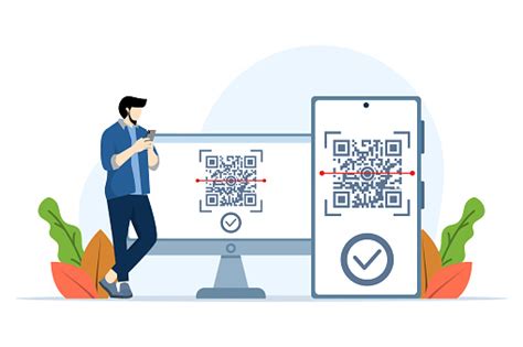 Qr 코드 스캐닝 개념 스마트폰을 사용하고 결제 및 모든 것을 위해 Qr 코드를 스캔하는 사람들은 랜딩 페이지 템플릿 Ui 웹