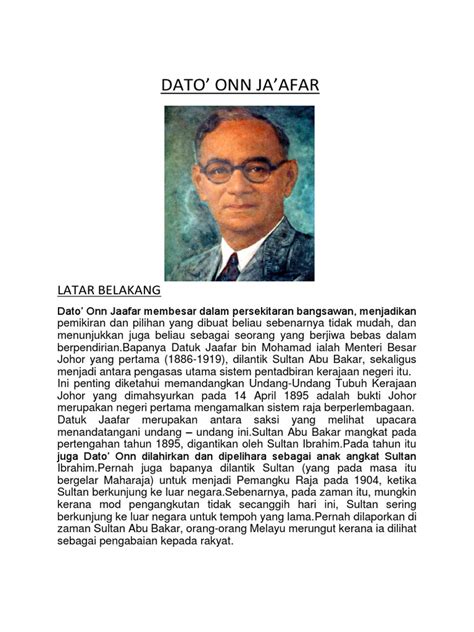 Dato Onn Jaafar Pdf