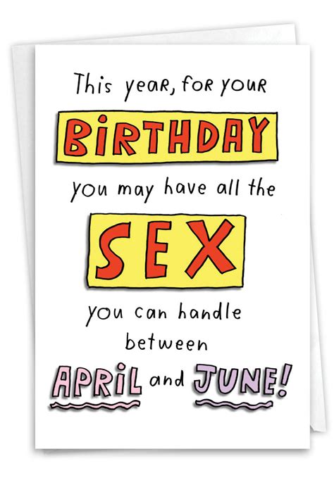 April And June Sex Funny Birthday Card