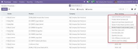 Vendor Pricelist In Odoo 16 Purchase App Odoo V16 Community Edition Book