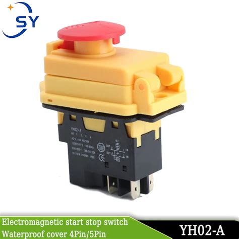 1PC Elektryk Prze Cznik YH02 A Ma Y Panel Z Klapk AC220V Przycisk Start