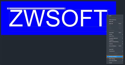 ★how To Set The Background Mask Of Mtext In Zwcad Technical