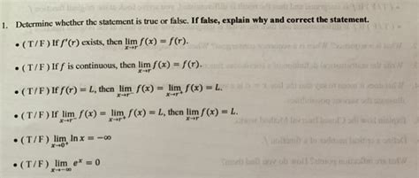 Solved Determine Whether The Statement Is True Or False If