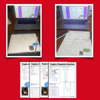 Algebra 1 Graphs Of Quadratic Functions With Video Of Lesson TPT