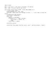 Socket Programming In Python Connect To Server And Retrieve Course Hero