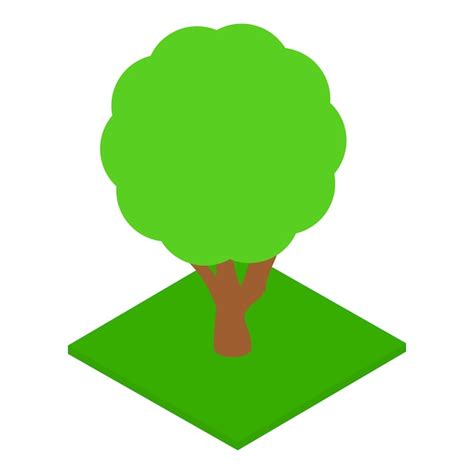 Icono De árbol De Parque Ilustración Isométrica Del Icono De Vector De