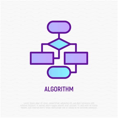 Algorithm Design Method Model Process Flat Icon Vector Image