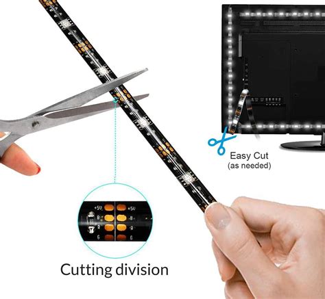 5050 гибкий светодиодный свет лента Dc 5v с питанием от Usb лампа Рождественский Рабочий стол