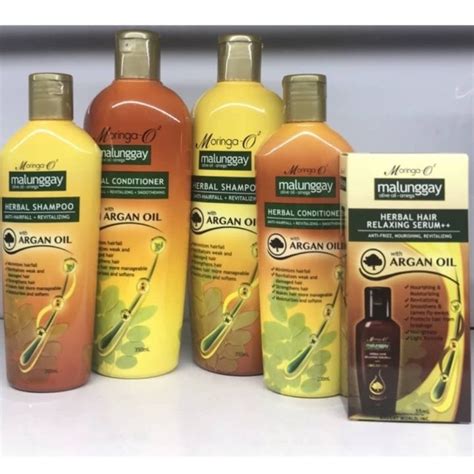 Moringa O2 Malunggay W Argan Oil Herbal Shampoo Conditioner Hair