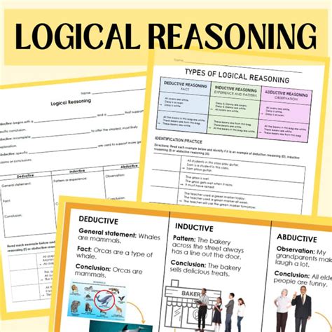 Logical Reasoning Guided Notes And Practice Deductive Inductive And Abductive