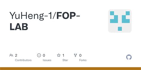 GitHub YuHeng 1 FOP LAB