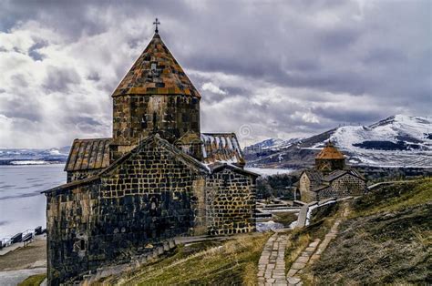 Old Armenian Stone Called Khachqar Cross Stone In Haghartsin