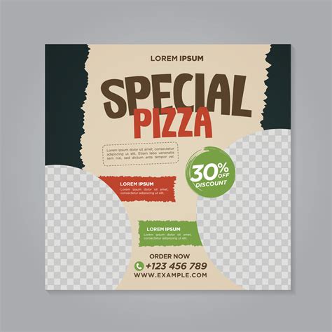 Restaurant Food Social Media Banner Post Design Template 36466536