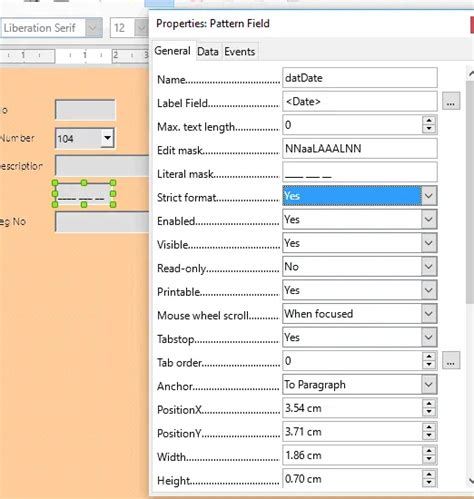 Advanced Database Create Modify Delete An Input Mask In A Field