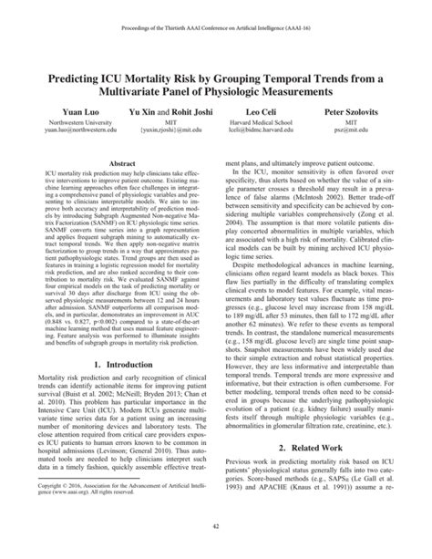 Predicting Icu Mortality Risk By Grouping Temporal Trends From A