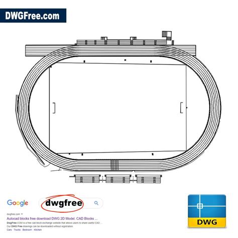 Athletics Track Dwg [ Drawing Free ] In Autocad 2d Dwgfree
