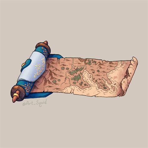 Fantasy Map Dnd Scroll Dungeons And Dragons Sticker Etsy