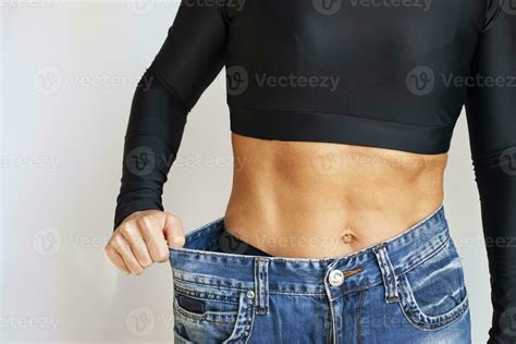 Shape Slender Thin Waist Attractive Slim Asian Young Woman Hand Show