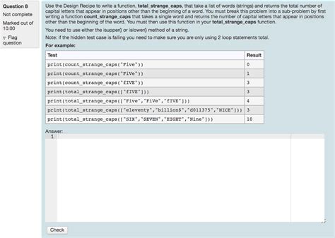 Solved Use The Design Recipe To Write A Function Called Chegg