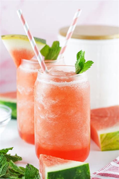 Easy Watermelon Slushie Recipe Frozen Agua De Fresca Kim Schob