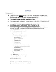 Recursion Exercises Pdf EXERCISES Restrictions There Should Be No Loops Such As For Loops
