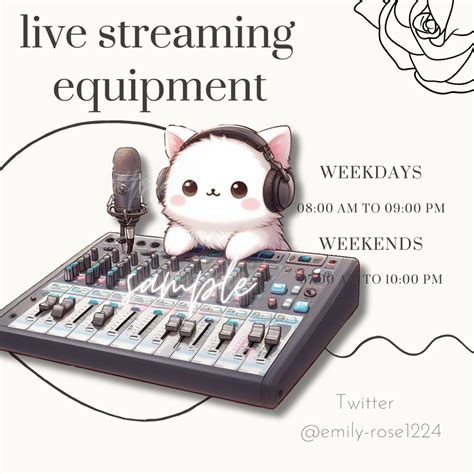 Vtuber素材配信機材でLiveする猫 live streaming EMILY SHOP BOOTH