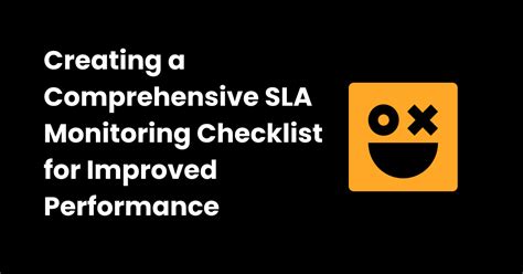 Sla Monitoring Checklist Checklistgg