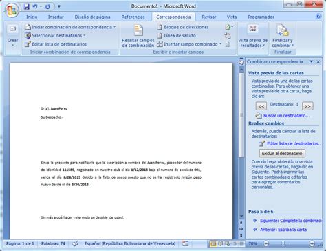 Excel Avanzado Para Empresas 1er Ejemplo Combinar Word Y Excel Para