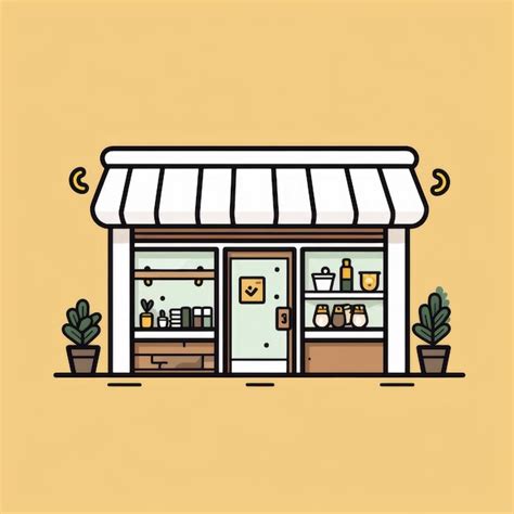 Premium Ai Image Simple Logo Of Thrift Store Flat Design Generative Ai