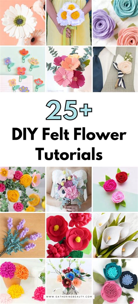 25 Diy Felt Flower Tutorials — Gathering Beauty Felt Flower Tutorial