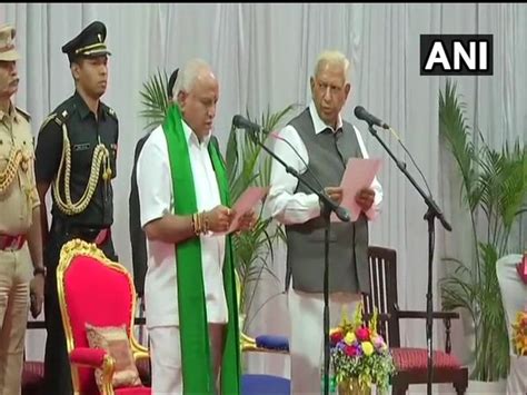 Bjp Veteran Bs Yeddyurappa Takes Oath As 25th Cm Of Karnataka Amit