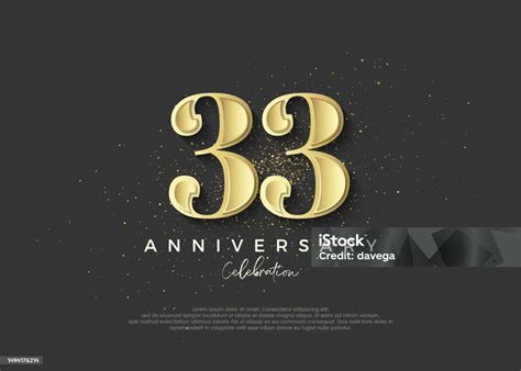 33주년 기념 황금 생일을 축하하는 프리미엄 벡터 디자인 인사말과 축하를 위한 프리미엄 벡터 배경입니다 0명에 대한 스톡 벡터 아트 및 기타 이미지 Istock