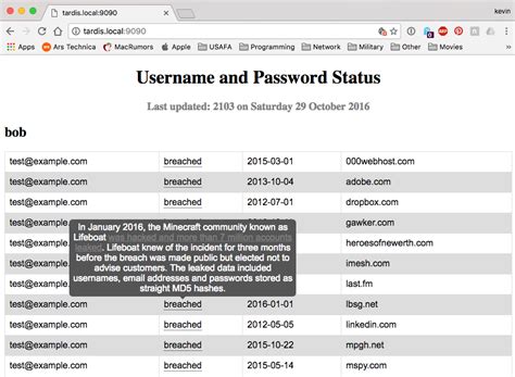 Github Brainspawninfosphere Pwnserver Displays Results From Haveibeenpawned