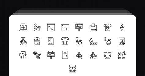 Иконки протеста Графика Envato Elements
