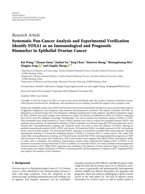 Pdf Systematic Pan Cancer Analysis And Experimental Verification