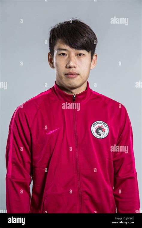 Portrait Of Chinese Soccer Player Zhang Zhenqiang Of Liaoning Whowin F C For The Chinese