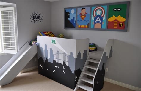 Superhero Theme Room Adventure Bed Interior Design Ideas