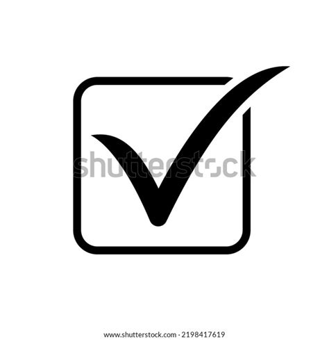 Check Mark Box Icon Tick Symbol Stock Vector Royalty Free Shutterstock