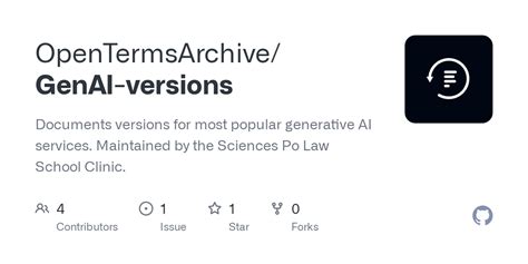 Github Opentermsarchive Genai Versions Documents Versions For Most