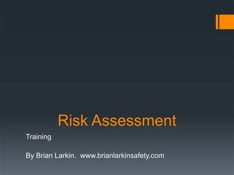 Risk Assessment Ppt