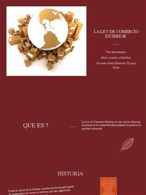 La Ley De Comercio Exterior Pdf El Comercio Internacional Comercio