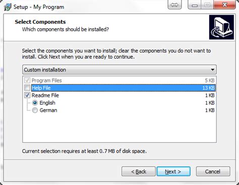 Pascalscript How Can I Add A Check Box For Optional Files During